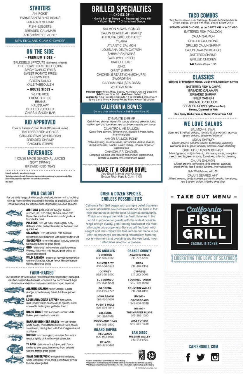 California Fish Grill Locations, Reviews & Menu | Foodeist