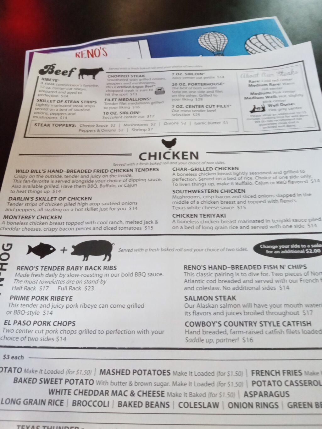Reno's of Wise, Wise | Menu, Photos & Prices | Foodeist