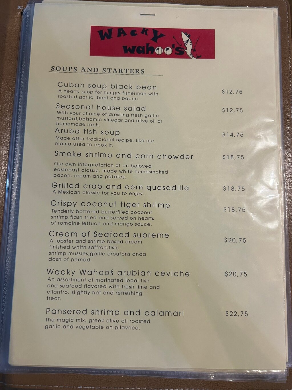 Wacky Wahoo's - Noord, Caribbean | Menu & Reviews | Foodeist