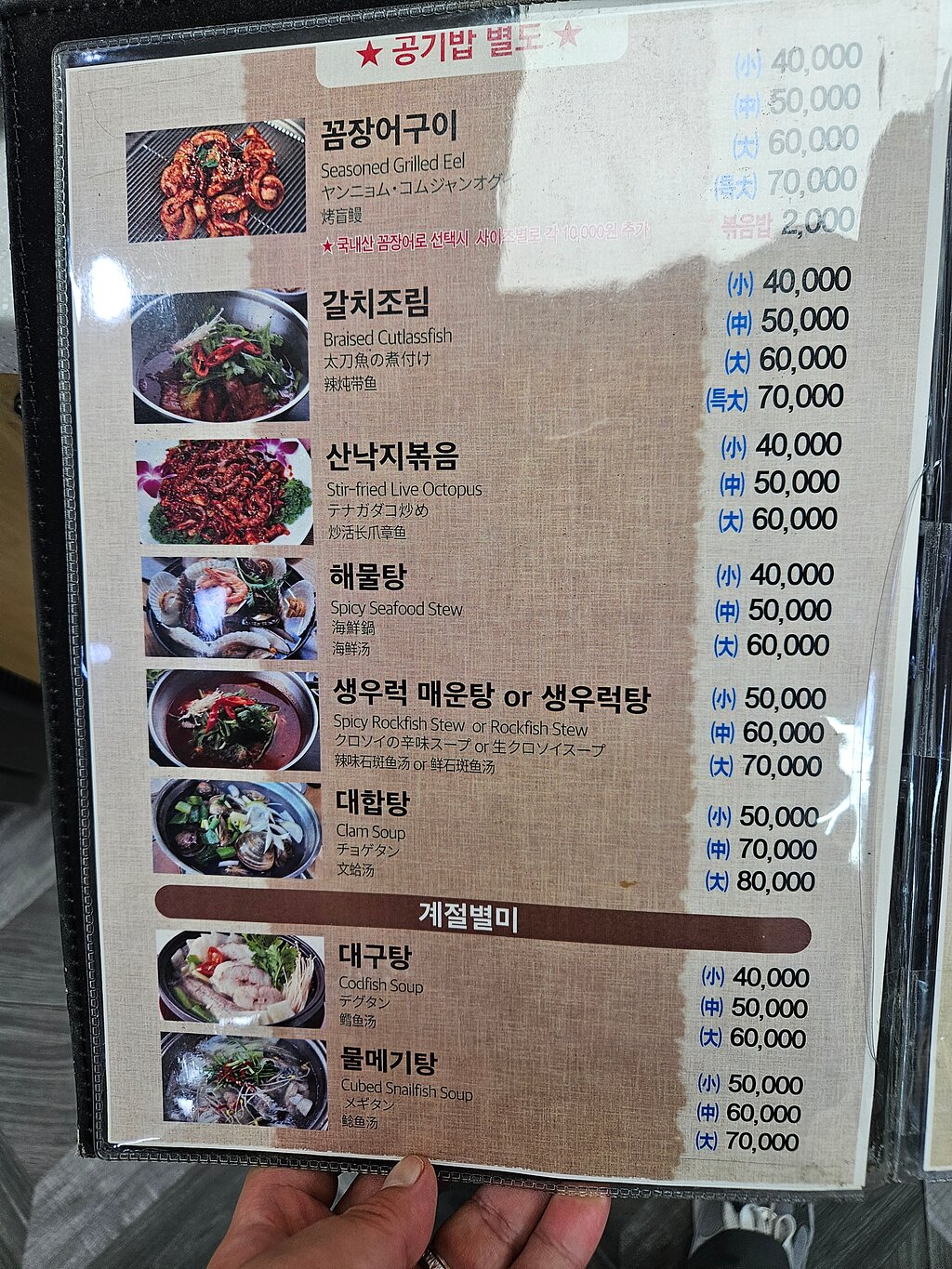 Busan Jagalchi Market Restaurant Hanwol Hoejip - Busan, South Korea ...